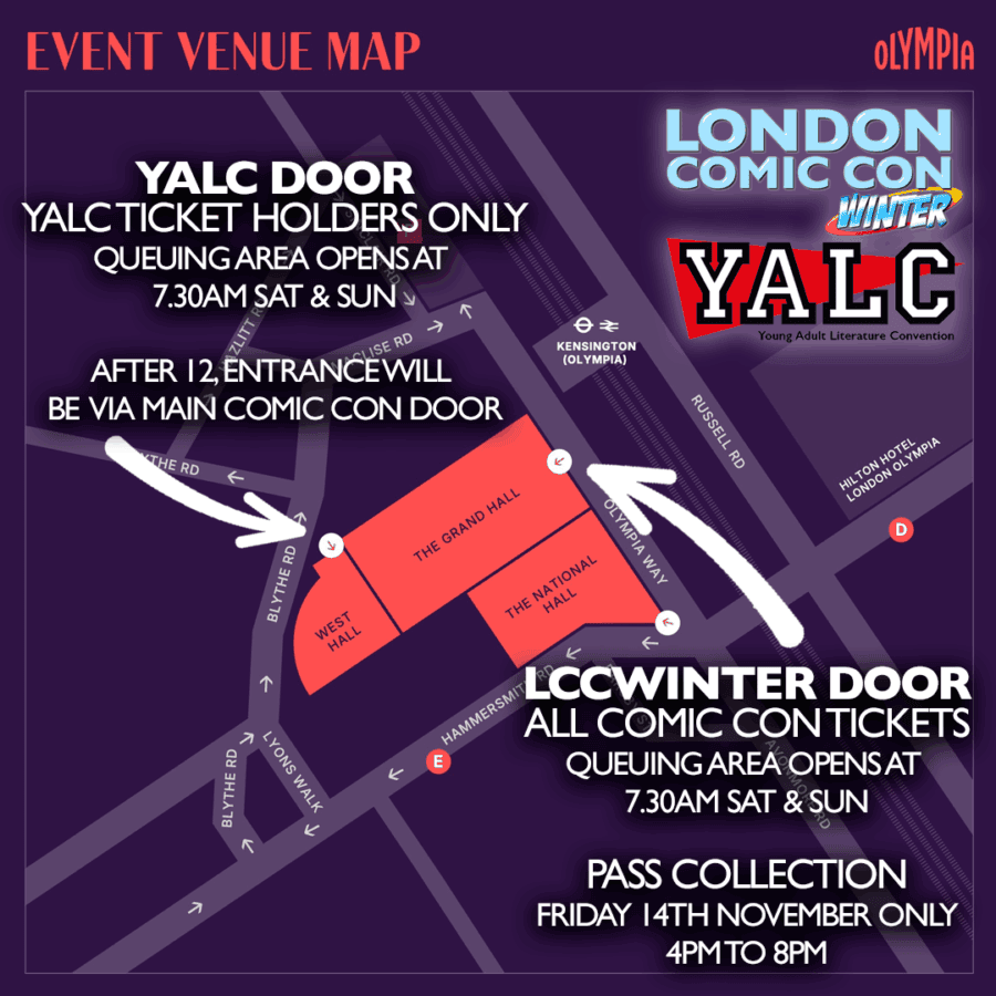 2025 Entrance points - London Comic Con Winter